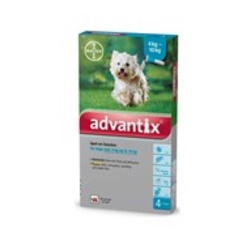 אדוונטיקס לכלבים ADVANTIX קטנים 4-10 4 קג - פור פט | המספריים של אפי